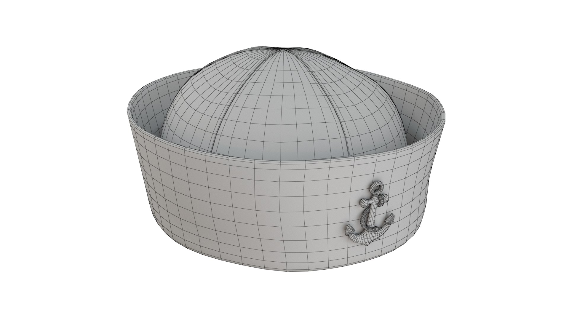 3D Navy Sailor Hat - TurboSquid 1818747