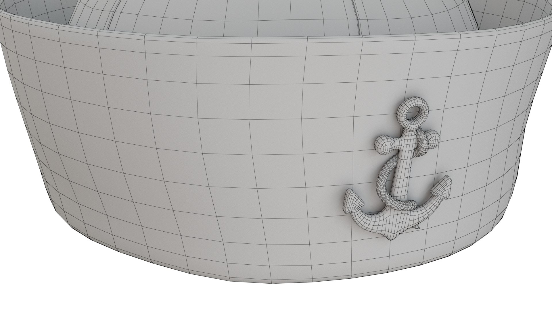 3D Navy Sailor Hat - TurboSquid 1818747