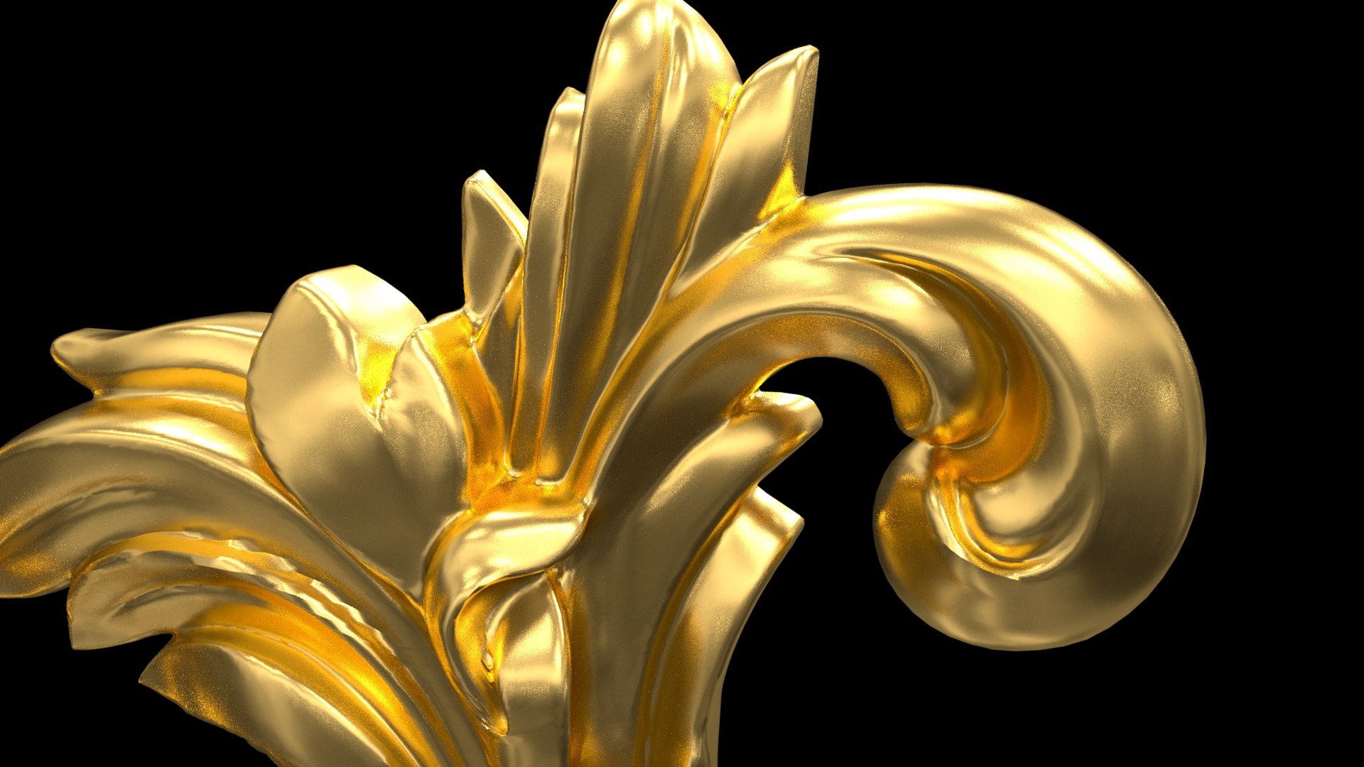 Plaster Decorative Bow DS465 3D Model - TurboSquid 2374612