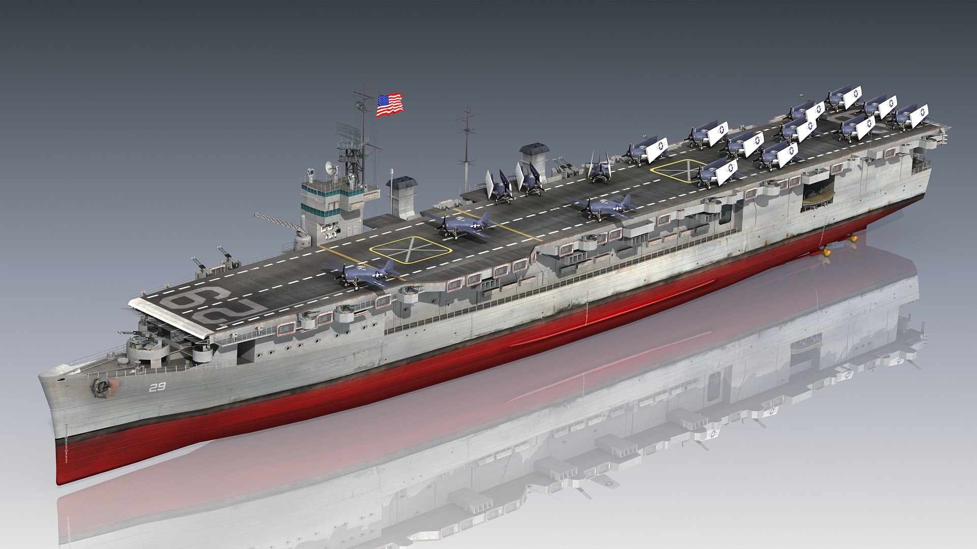 3D Model USS Bataan CVL-29AVT-4 Independence-class Light Aircraft ...