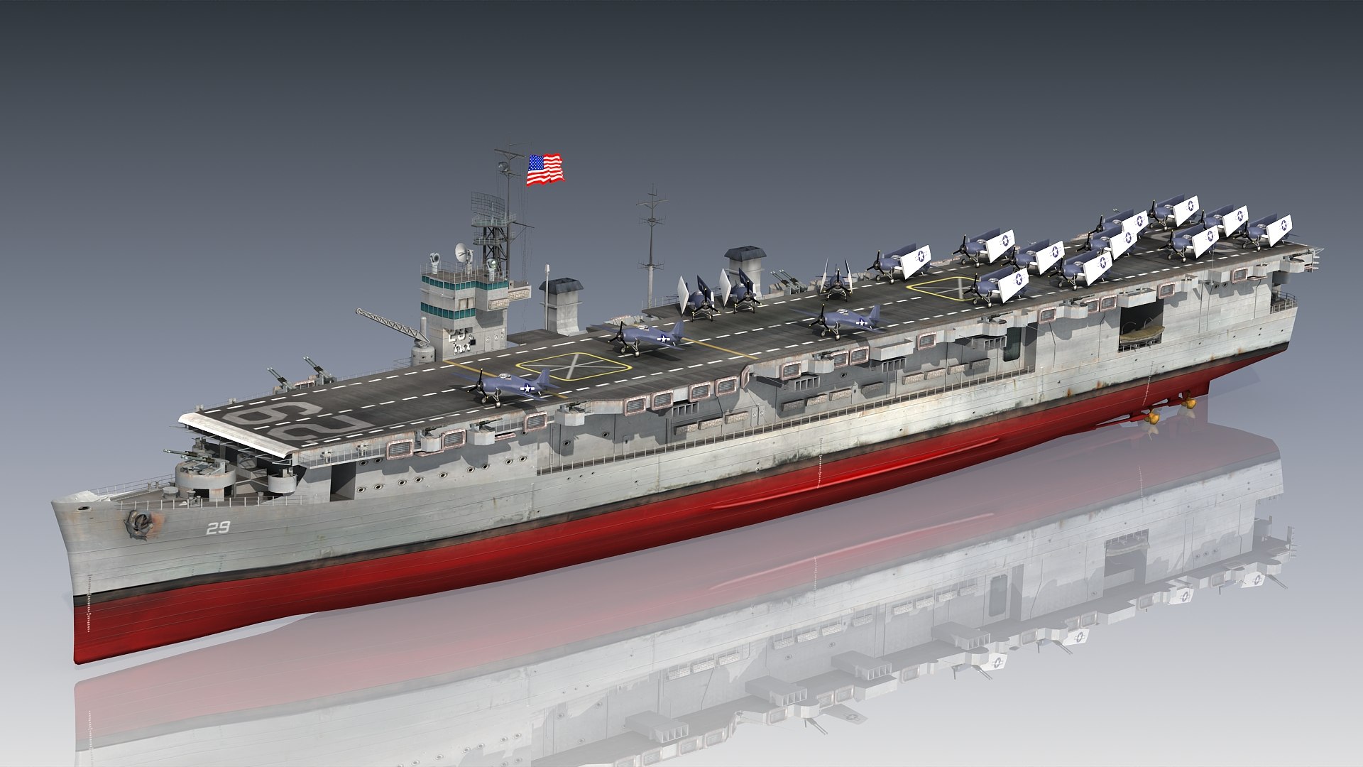 3D Model USS Bataan CVL-29AVT-4 Independence-class Light Aircraft ...