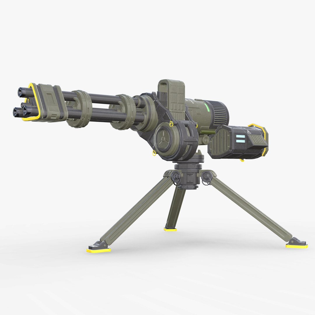 3D Sci-Fi Machine Gun Model - TurboSquid 2277272