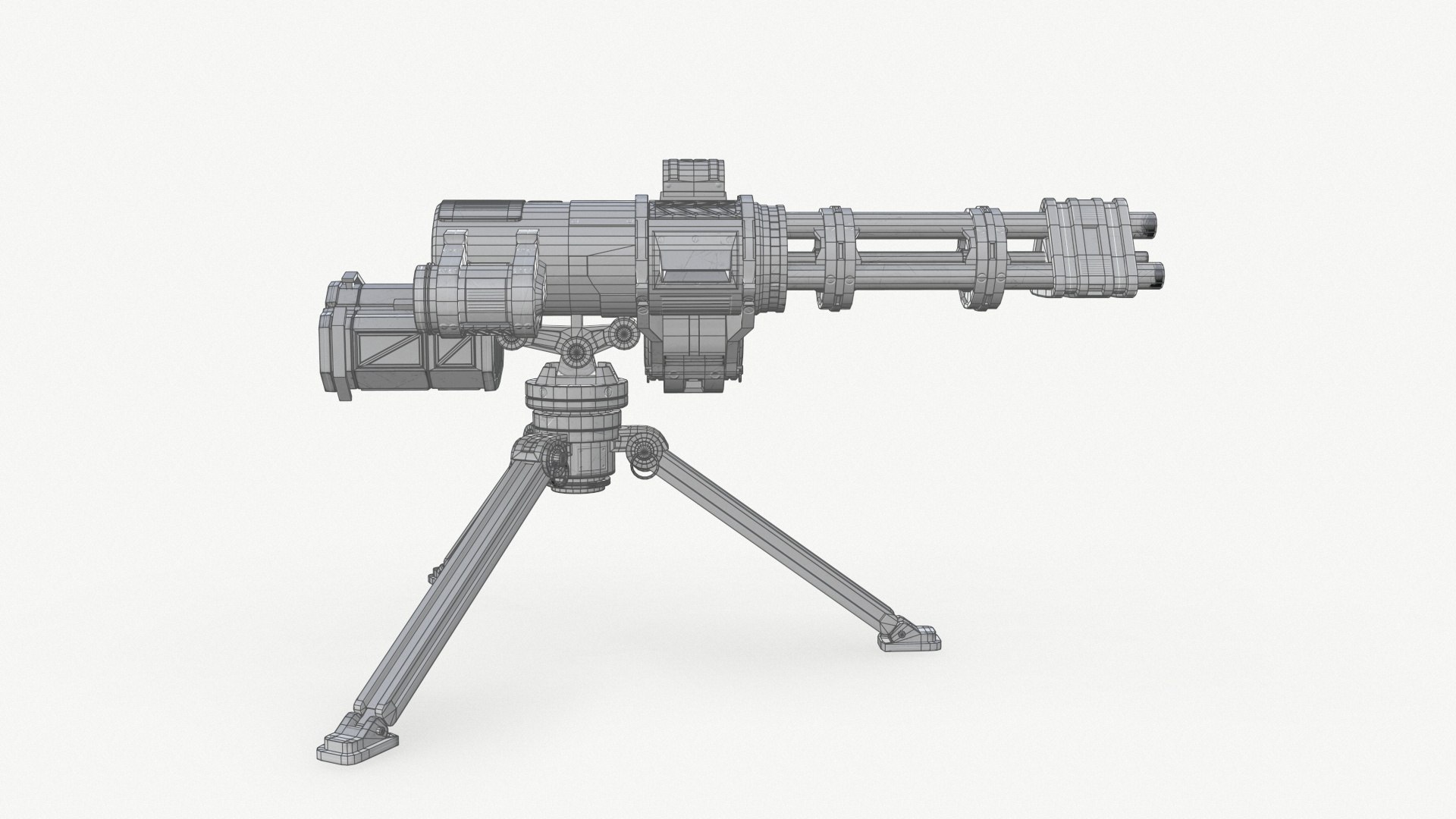 3D Sci-Fi Machine Gun Model - TurboSquid 2277272