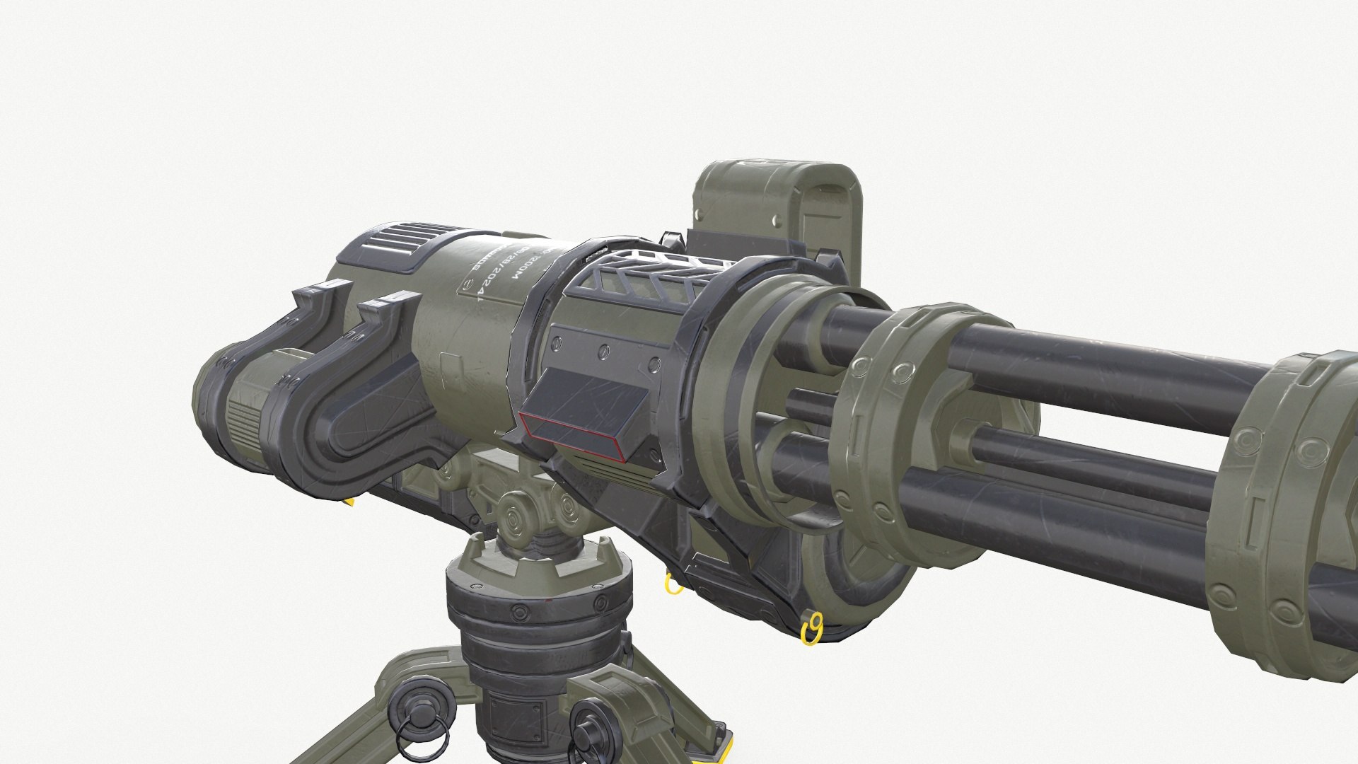 3D Sci-Fi Machine Gun Model - TurboSquid 2277272