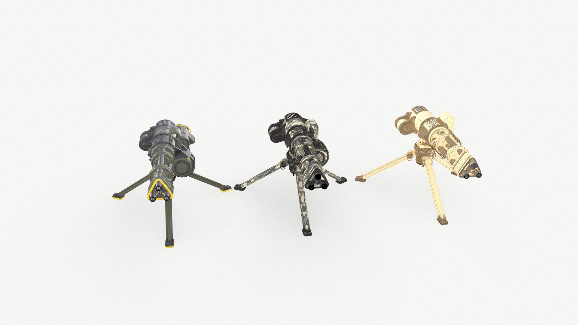 3D Sci-Fi Machine Gun Model - TurboSquid 2277272