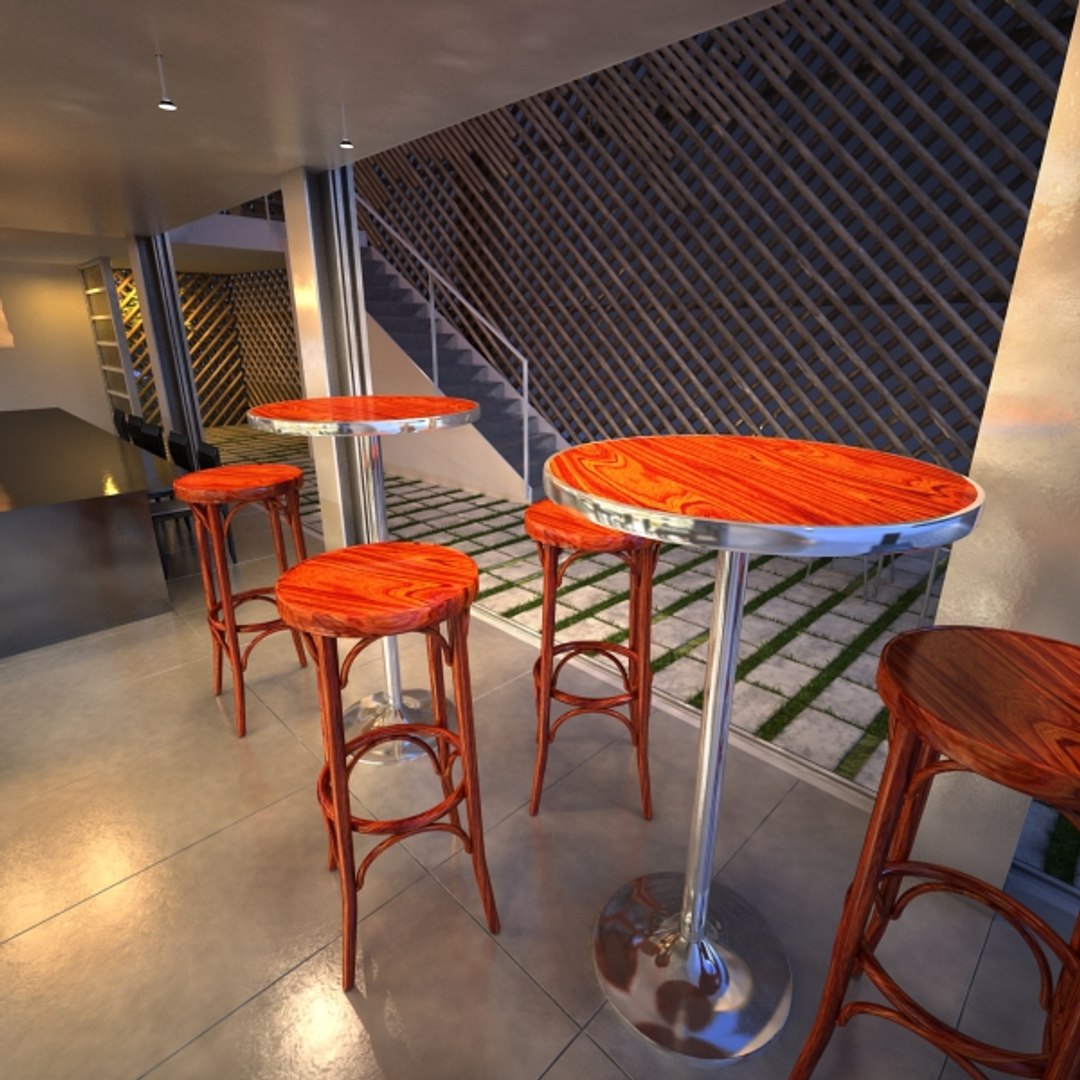 3d model bar table