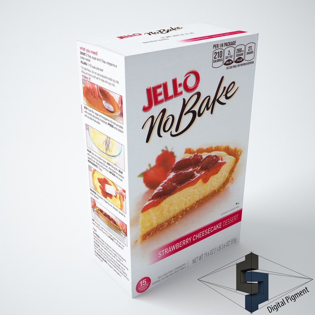 3d Jello Bake Cheesecake Model