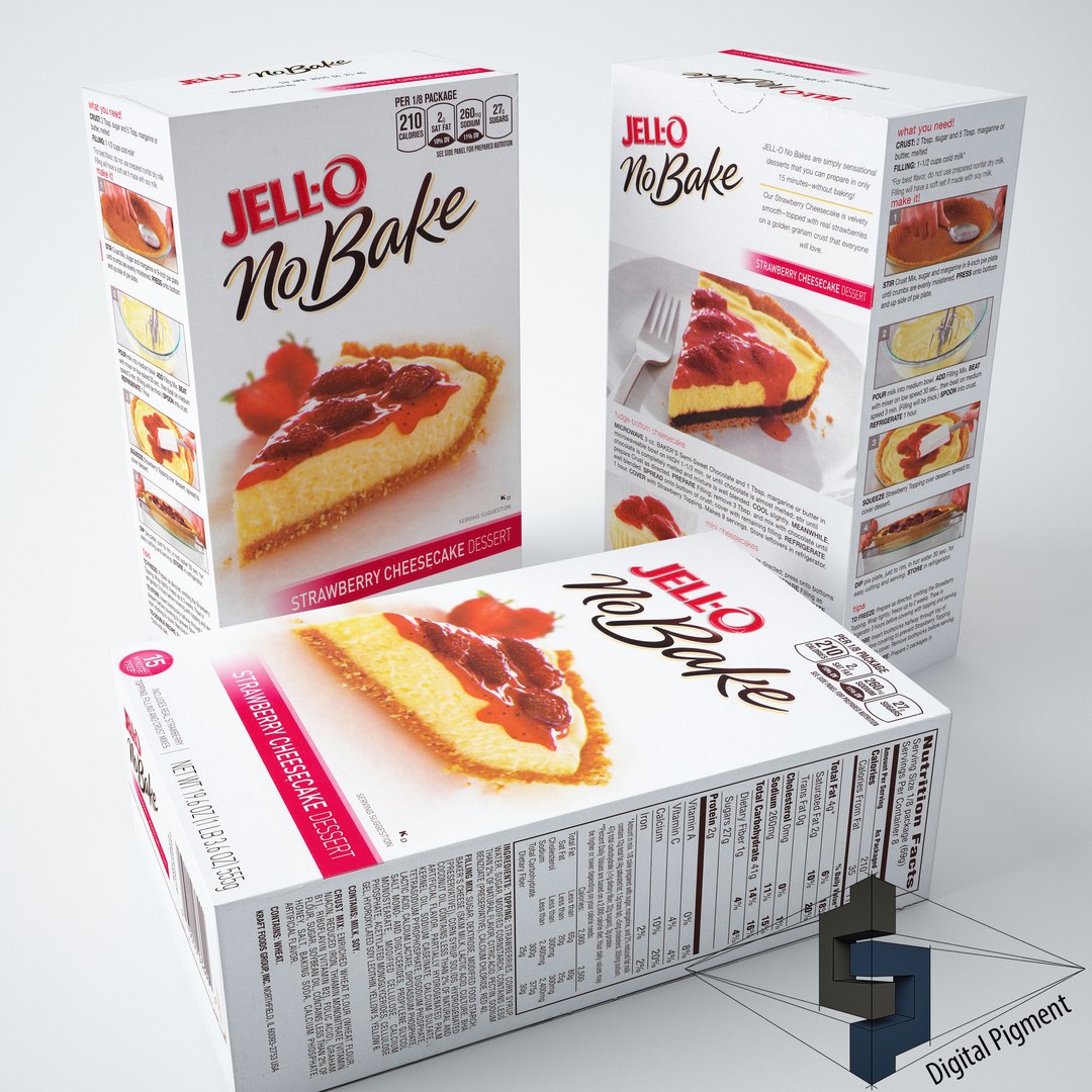 3d Jello Bake Cheesecake Model