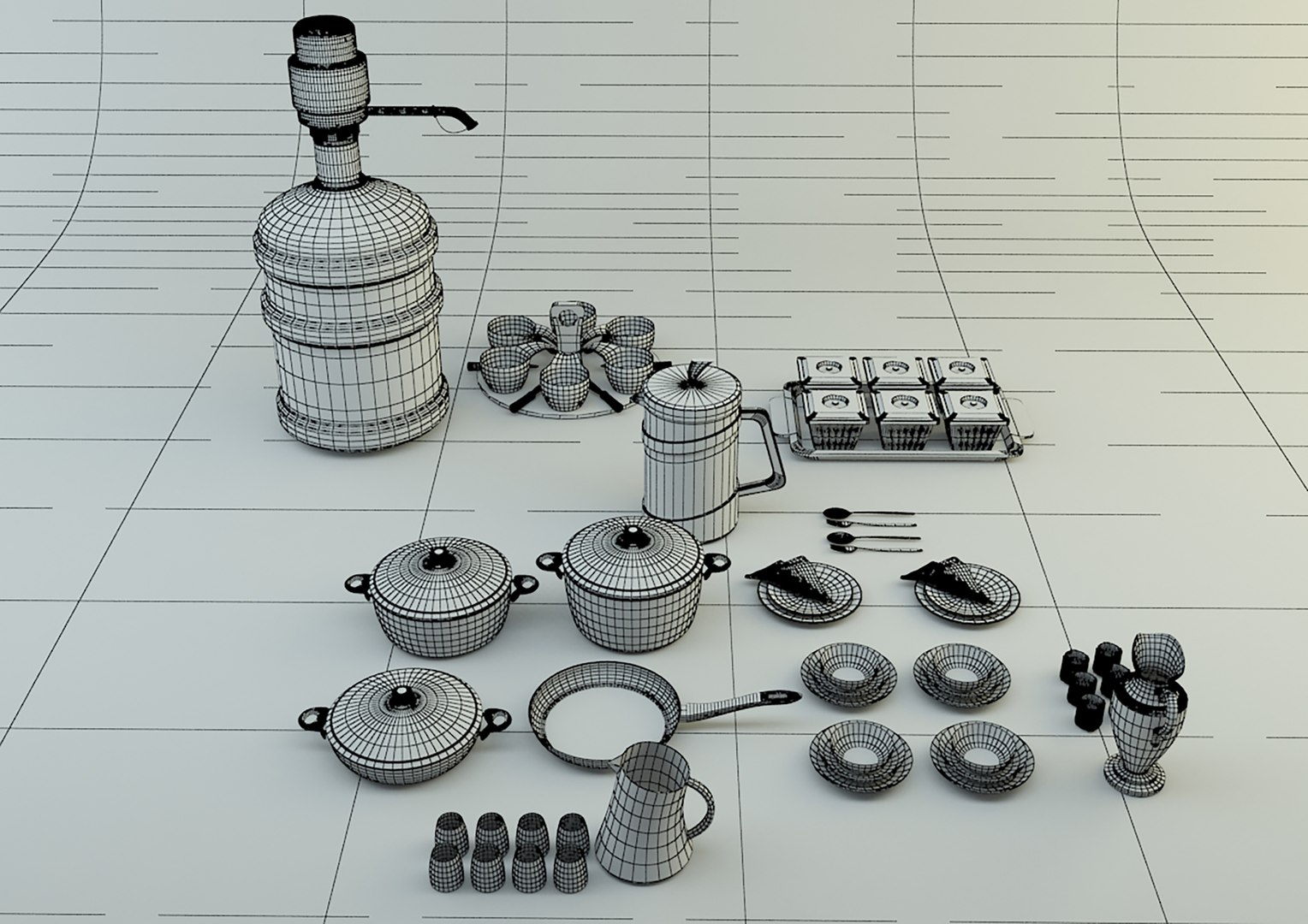 Kitchen Products 3d Model 3D Model - TurboSquid 2067882