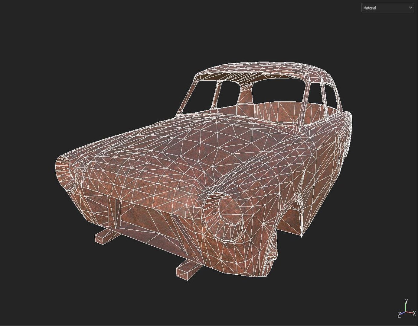 Old Car Wreck 3D - TurboSquid 2381365
