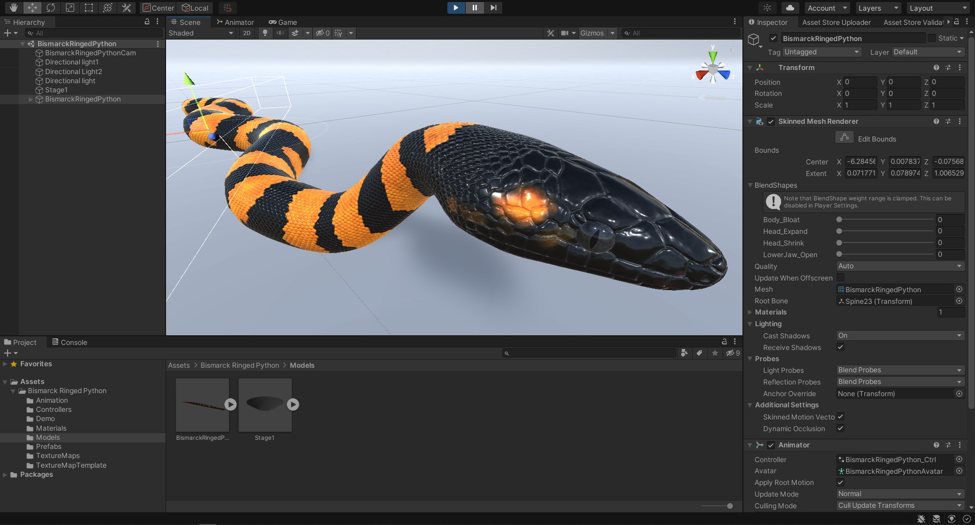 3D Animated Bismarck Ringed Python - TurboSquid 1950247