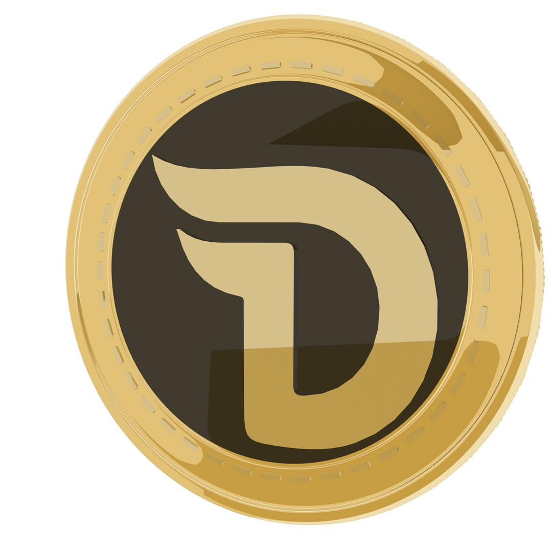 Divi Exchange Token Cryptocurrency Gold Coin Model - TurboSquid 1849134