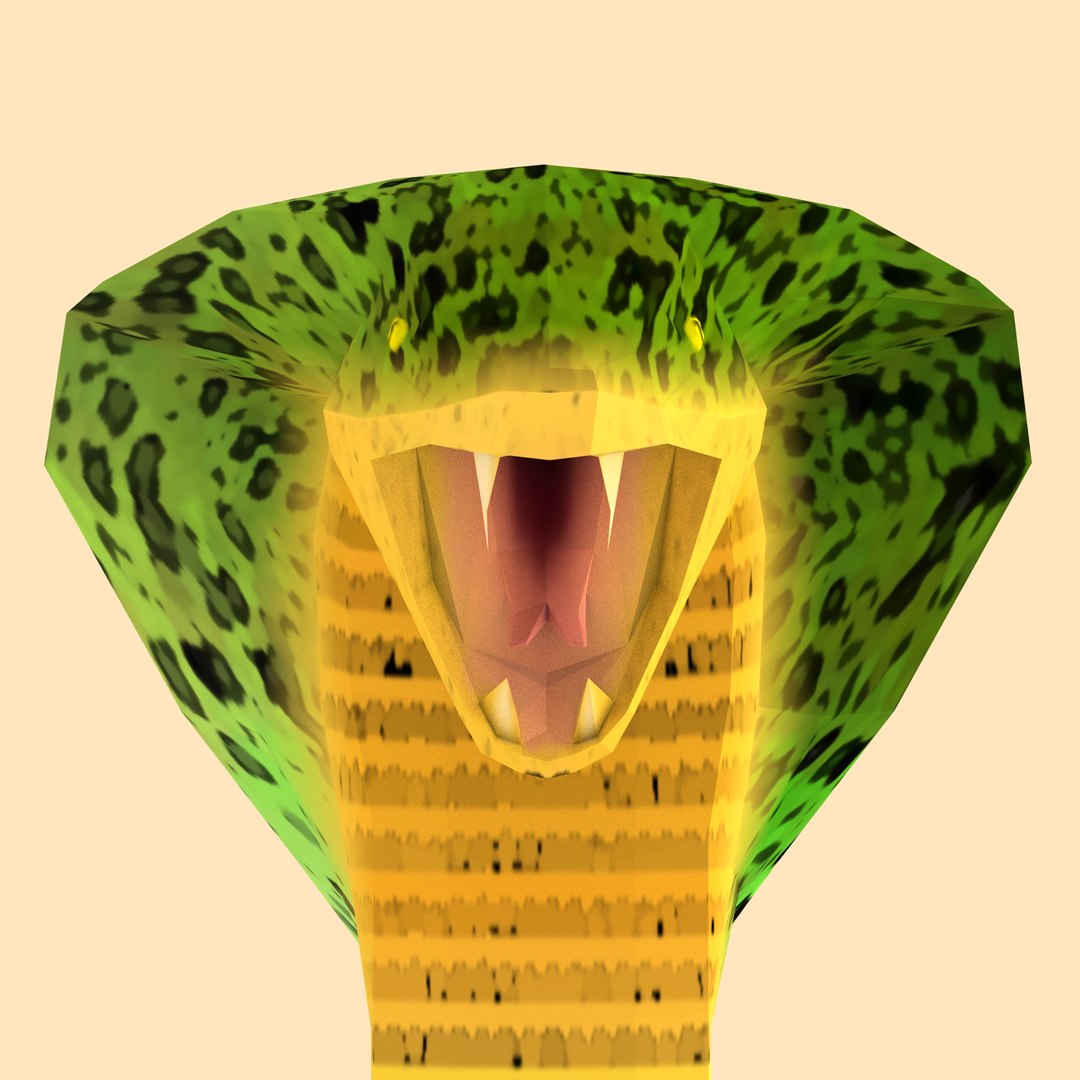 3D Snake Low Poly - TurboSquid 2099091