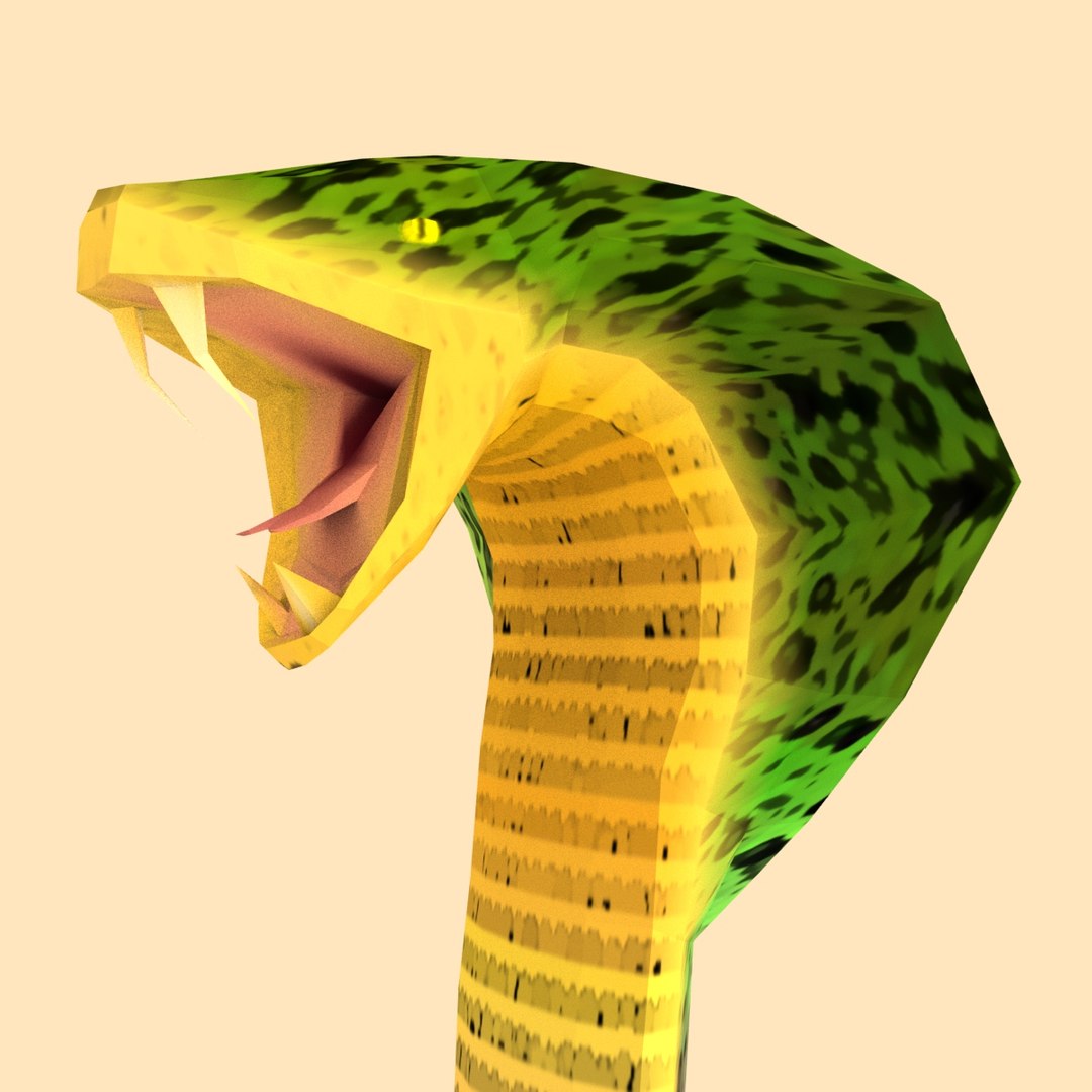 3D Snake Low Poly - TurboSquid 2099091