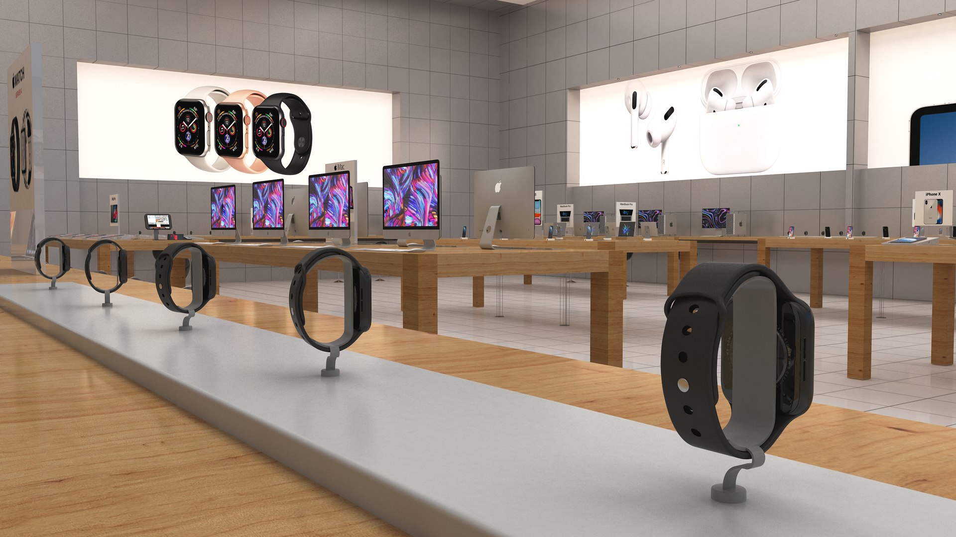3D apple store model - TurboSquid 1485940