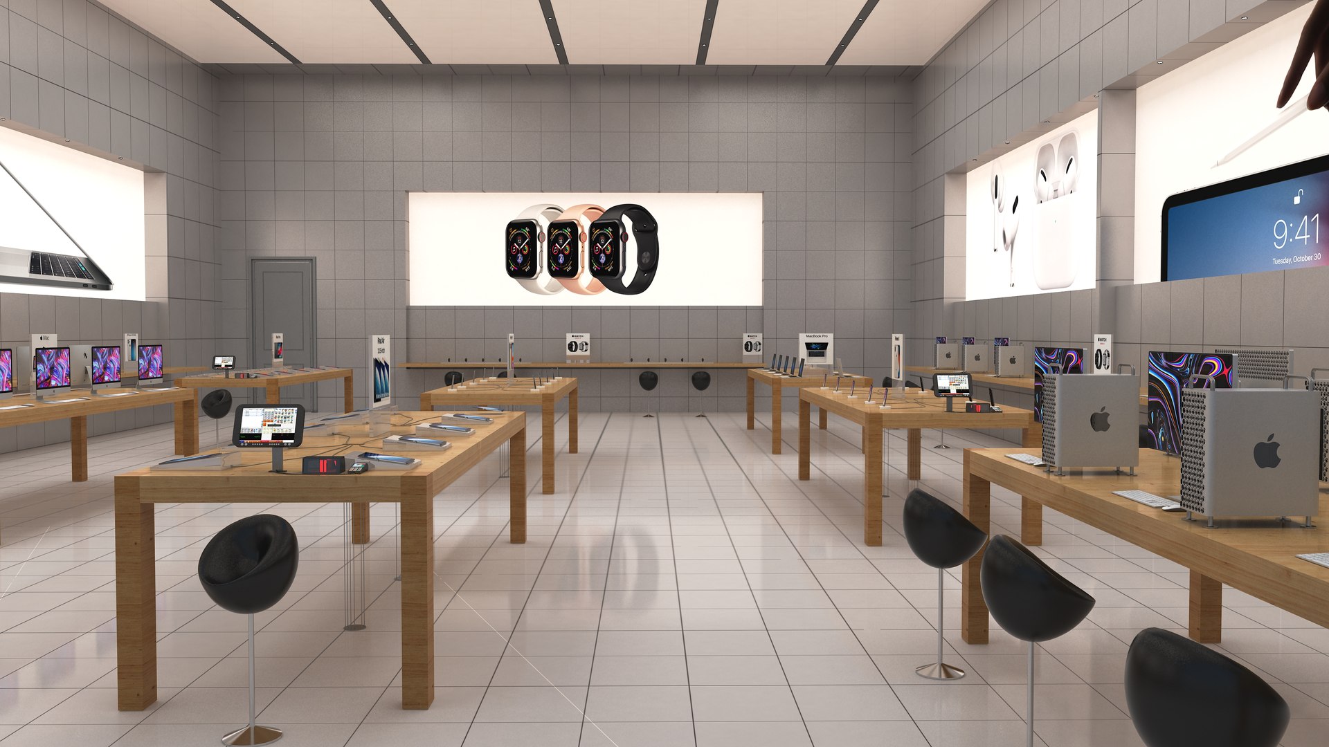 3D apple store model - TurboSquid 1485940