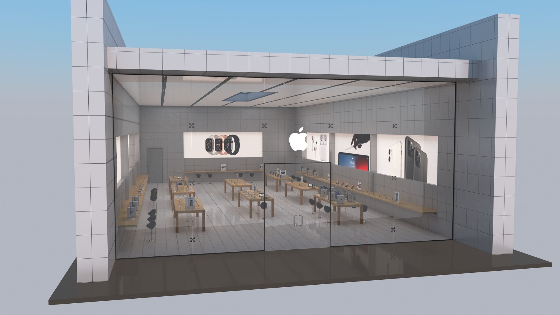 3D apple store model - TurboSquid 1485940