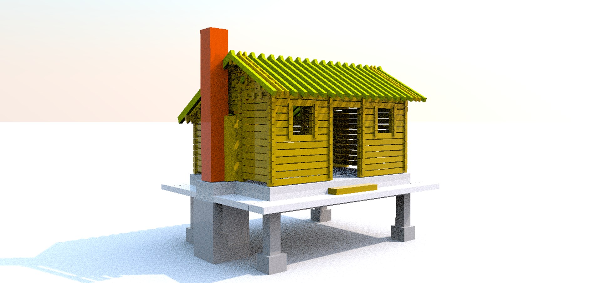 Free Log Cabin Model - TurboSquid 1151696