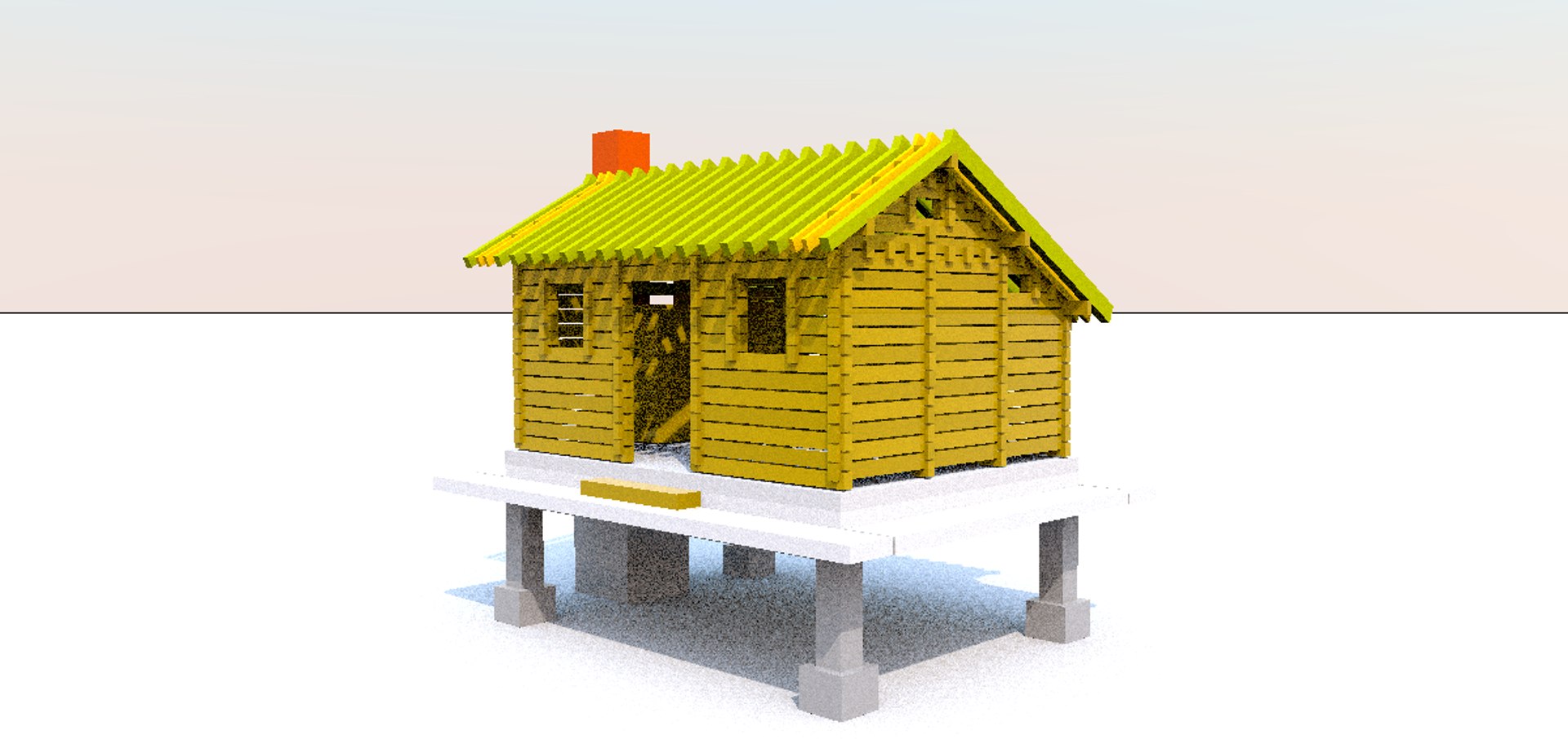 Free Log Cabin Model - TurboSquid 1151696