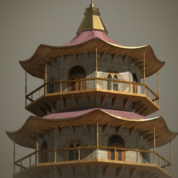 3d model pagoda