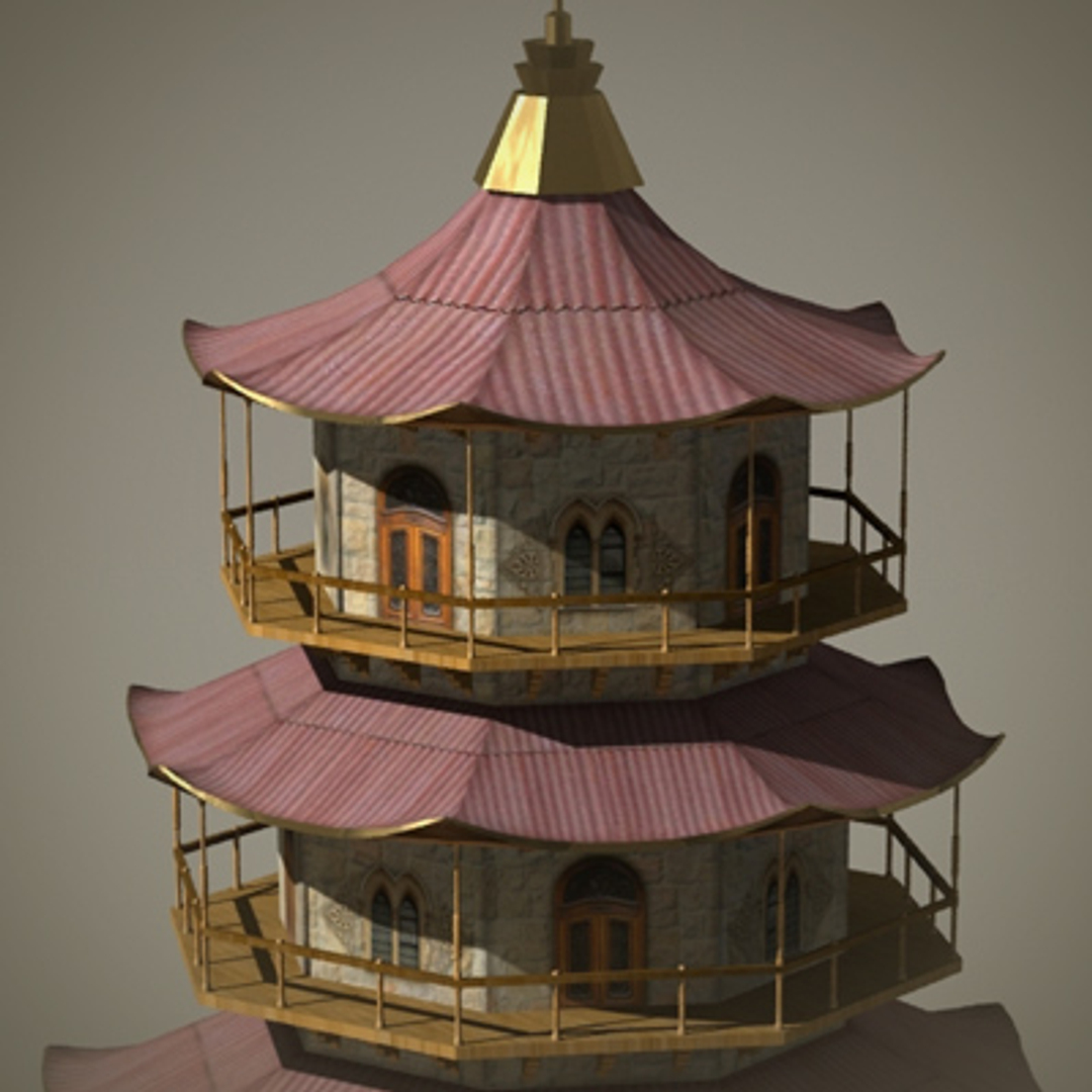 3d model pagoda
