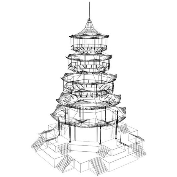3d model pagoda