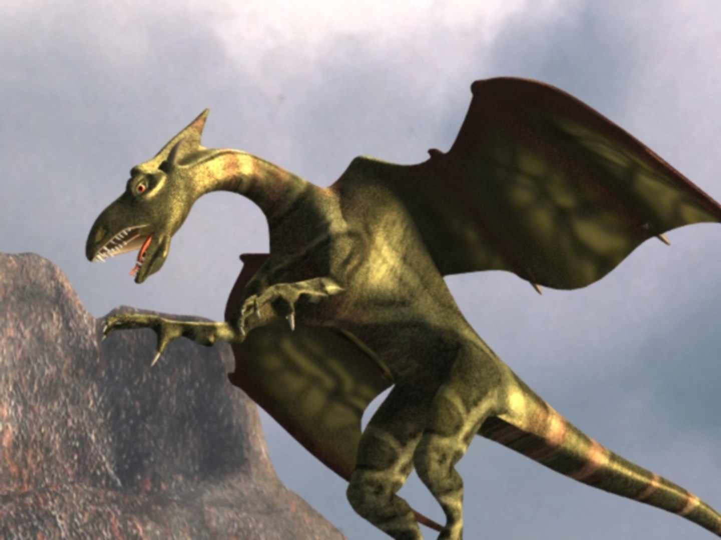 3d Winged Dragon Gargol Model