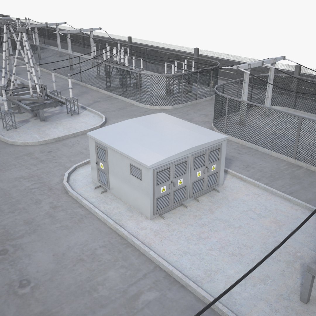 3D Electrical Substation - TurboSquid 1243626