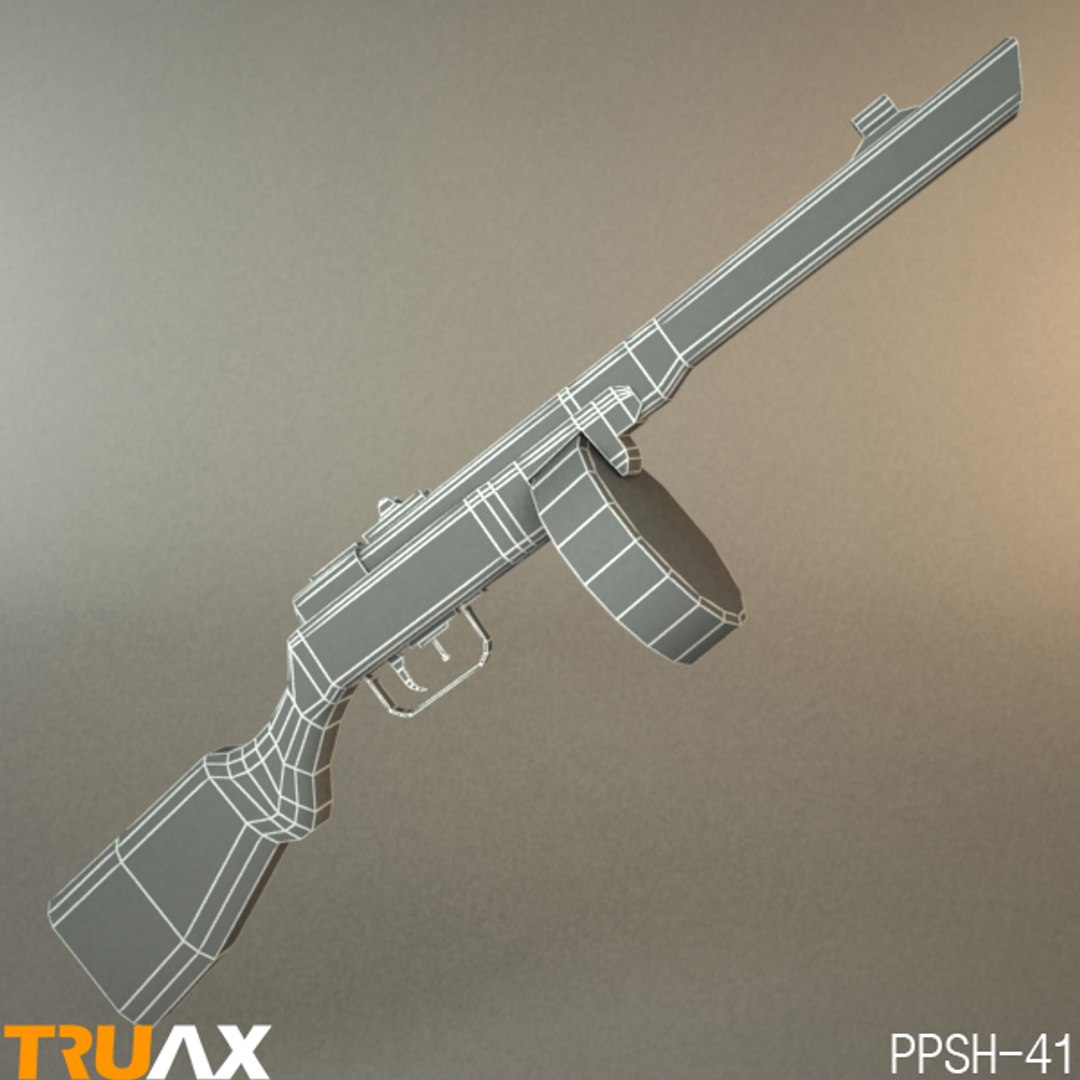 3d model of russian ppsh-41