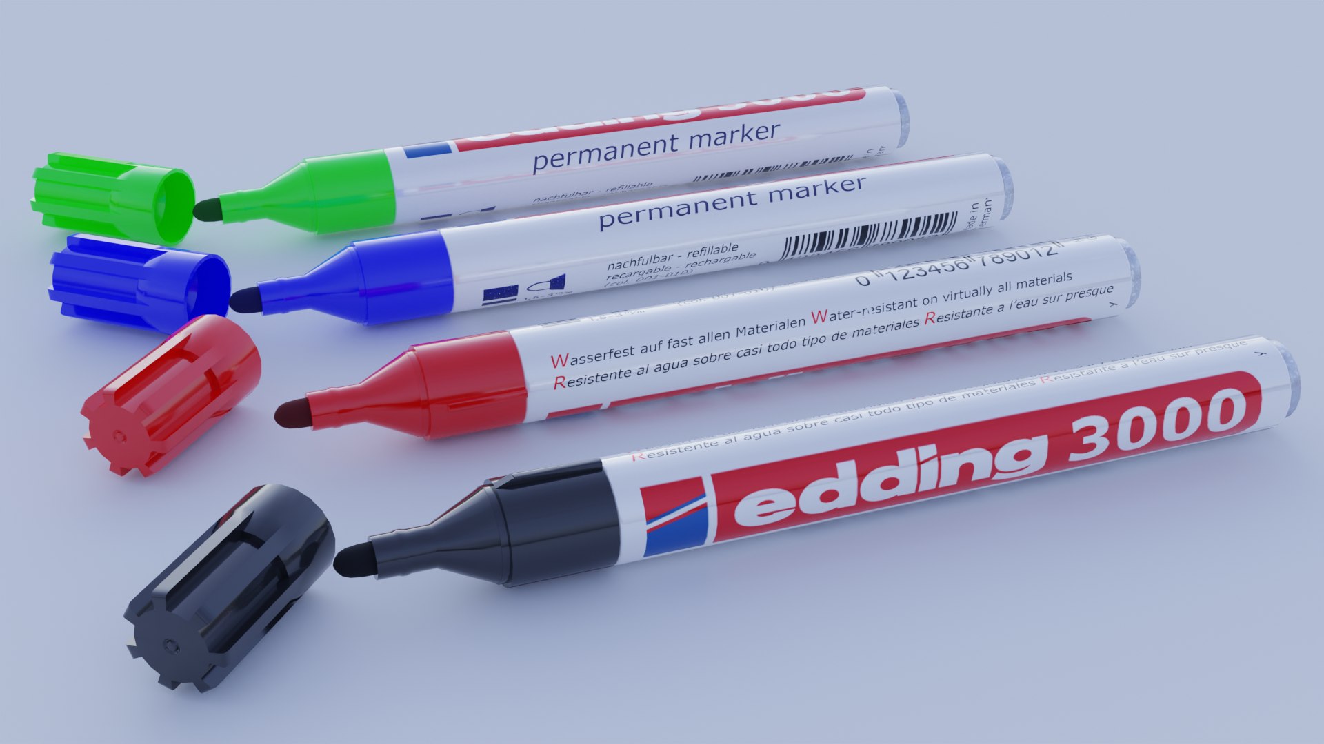 3D Marker Edding - TurboSquid 1668198