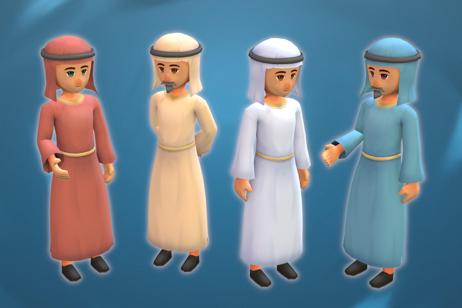 3D Model Stylized NPC - Desert People Azimyr - TurboSquid 2131308