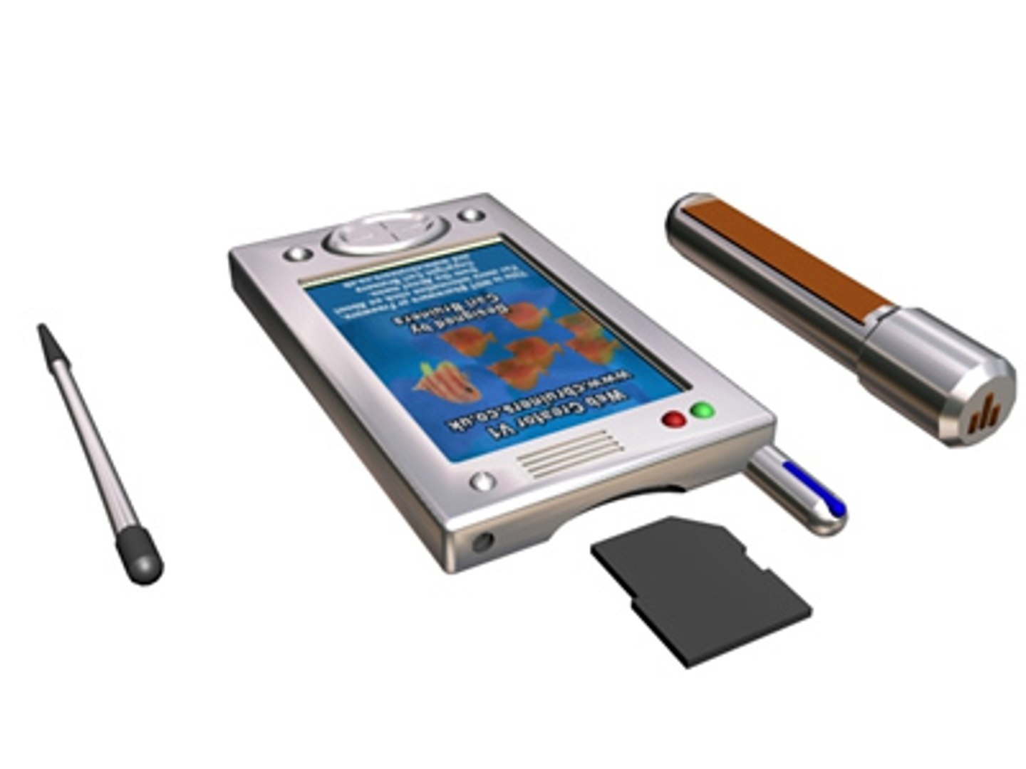 3d Model Pda Prototype Stylus