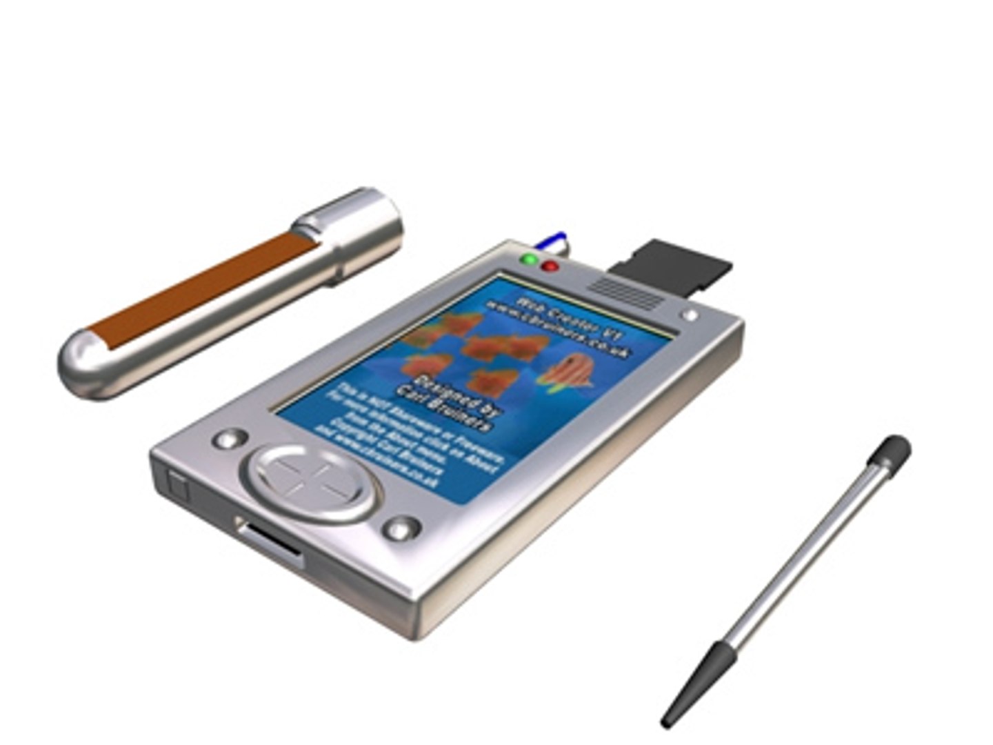 3d Model Pda Prototype Stylus