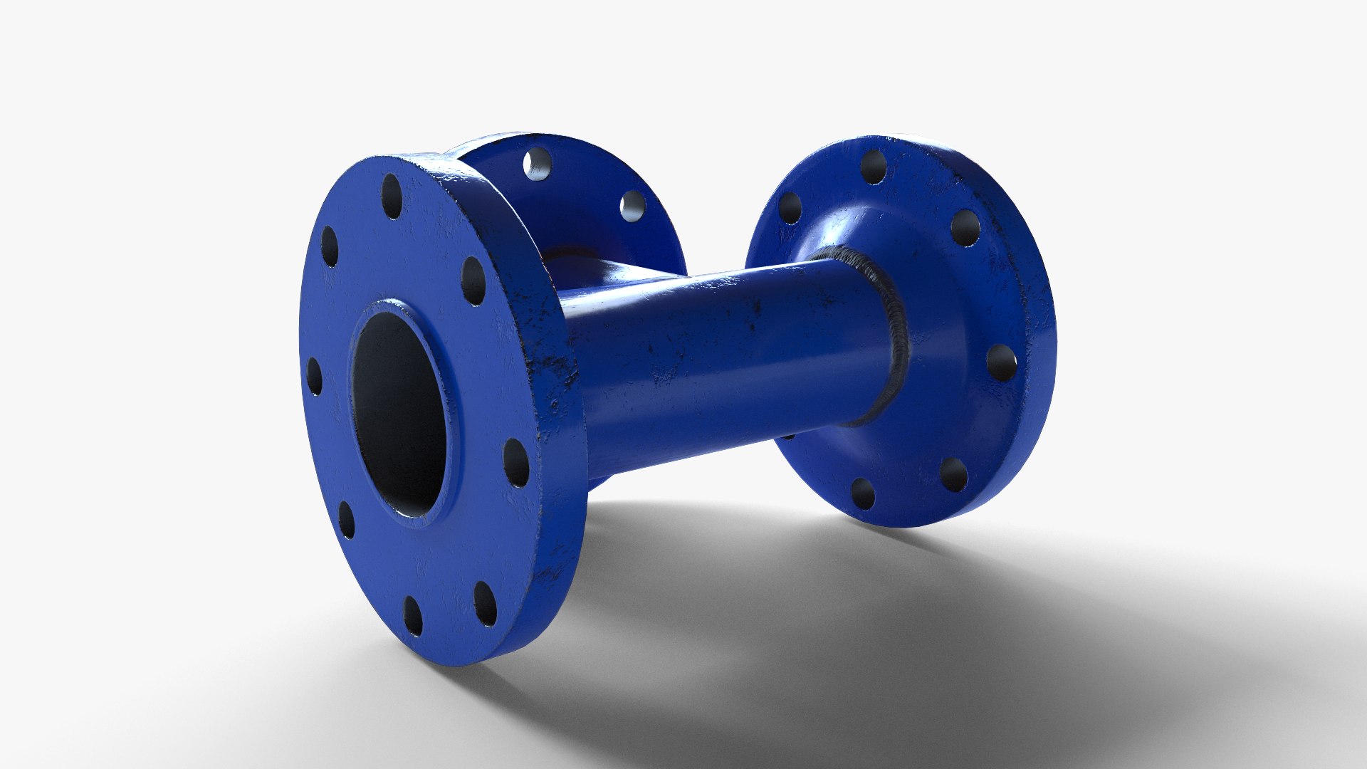 T Pipe DN100 Blue 3D Model - TurboSquid 2039811