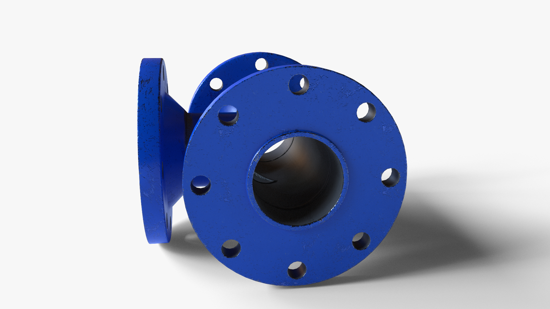 T Pipe DN100 Blue 3D Model - TurboSquid 2039811