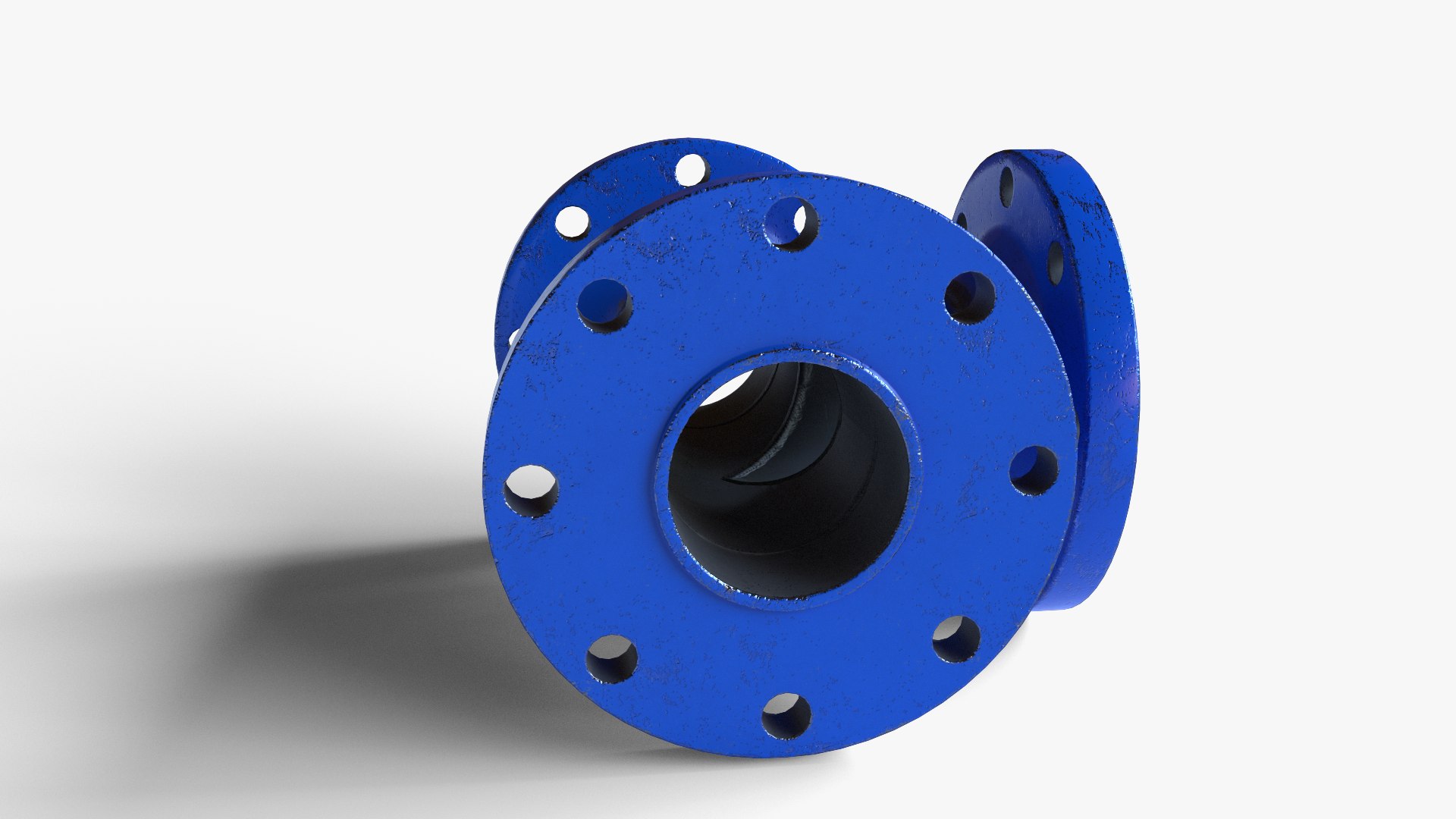 T Pipe DN100 Blue 3D Model - TurboSquid 2039811