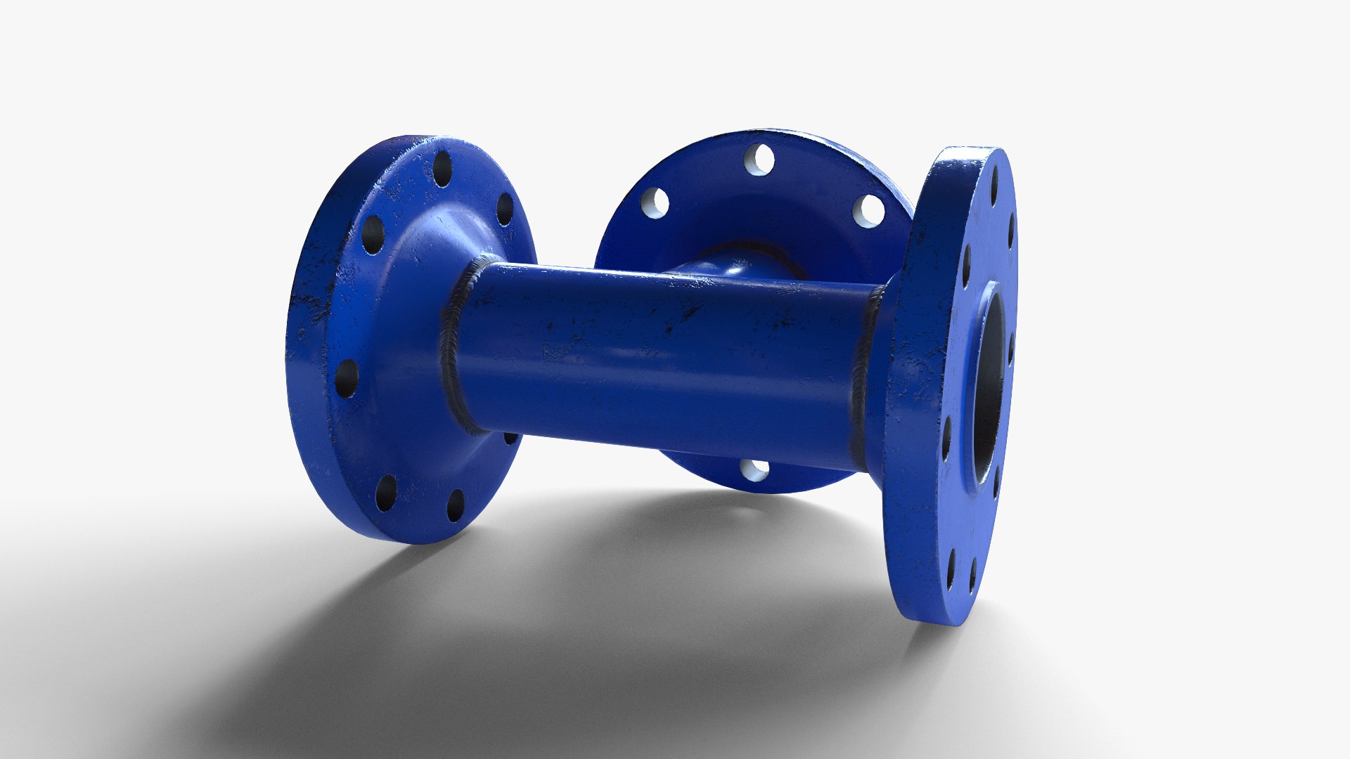T Pipe DN100 Blue 3D Model - TurboSquid 2039811
