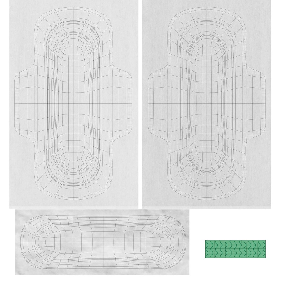 Sanitary Napkin Pad With Absorbent Layer 3D - TurboSquid 2032988