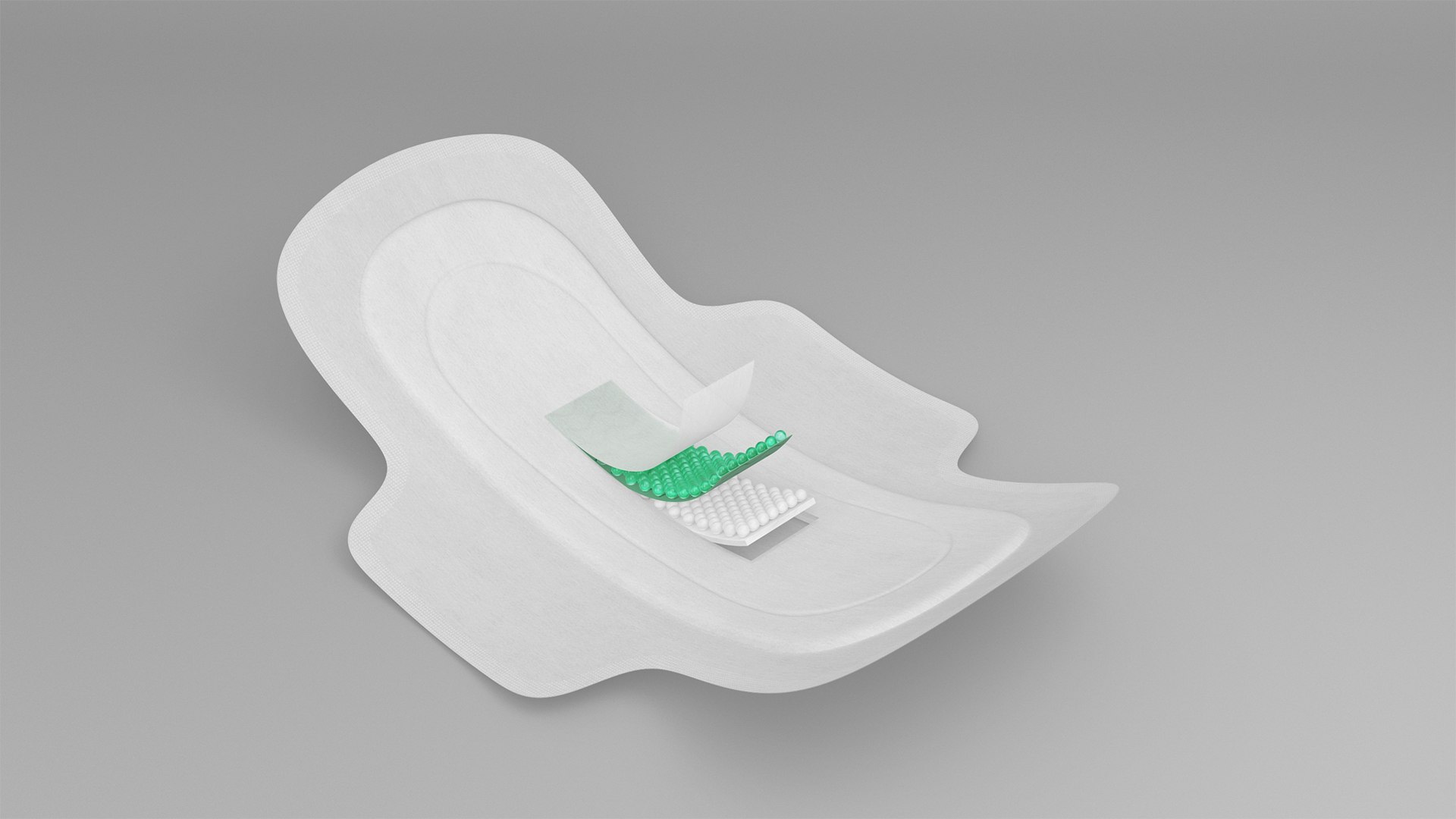 Sanitary Napkin Pad With Absorbent Layer 3D - TurboSquid 2032988