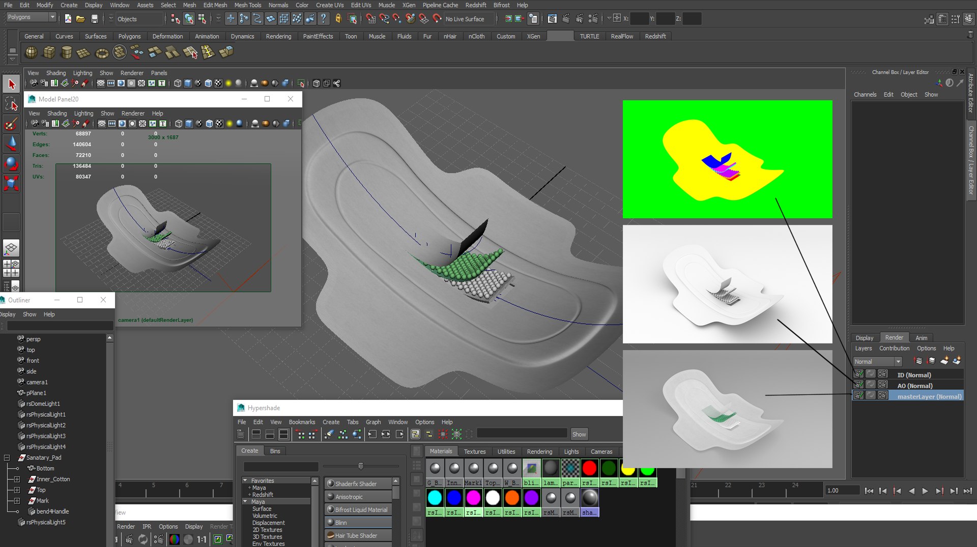 Sanitary Napkin Pad With Absorbent Layer 3D - TurboSquid 2032988