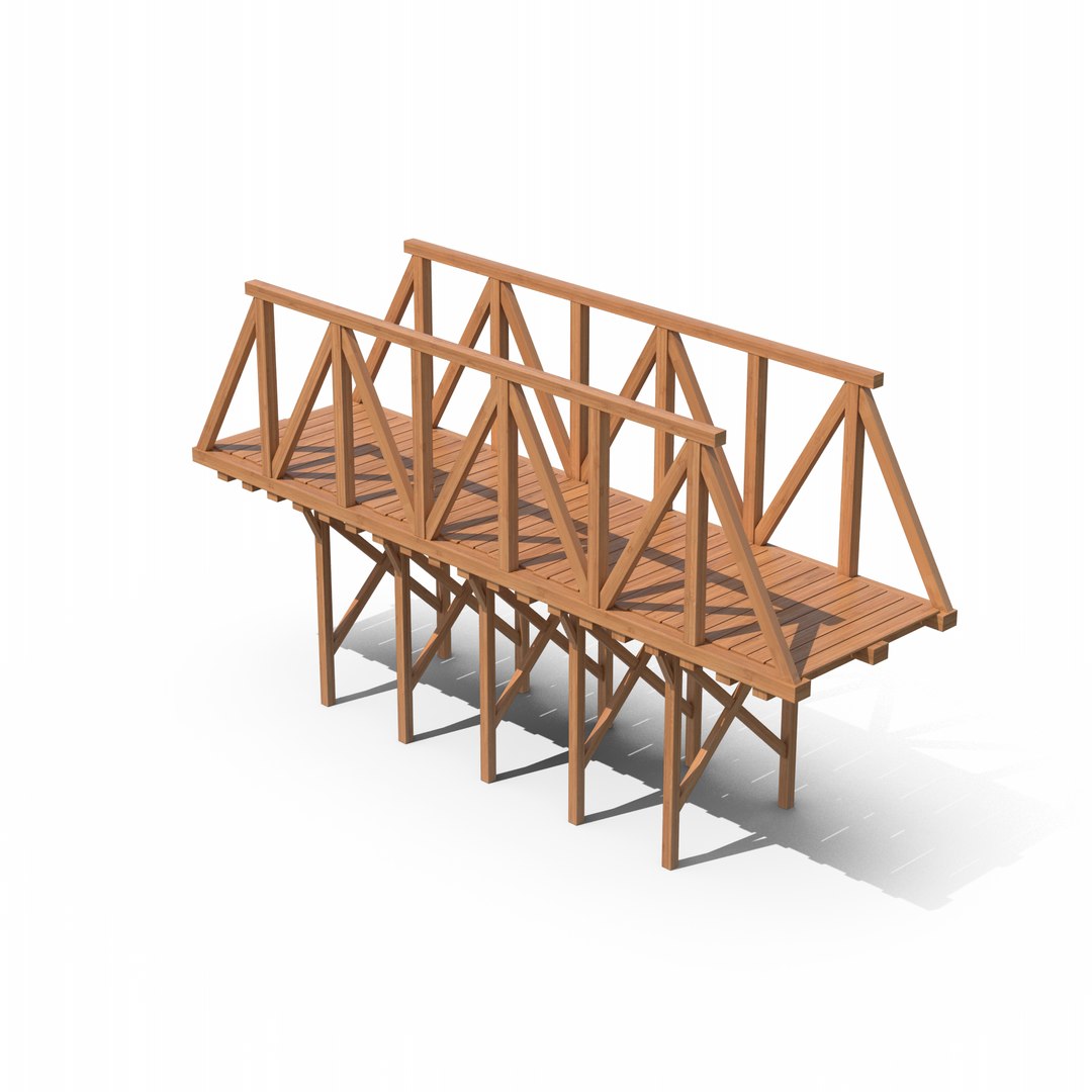 Wooden Bridge 3D Model - TurboSquid 2057455