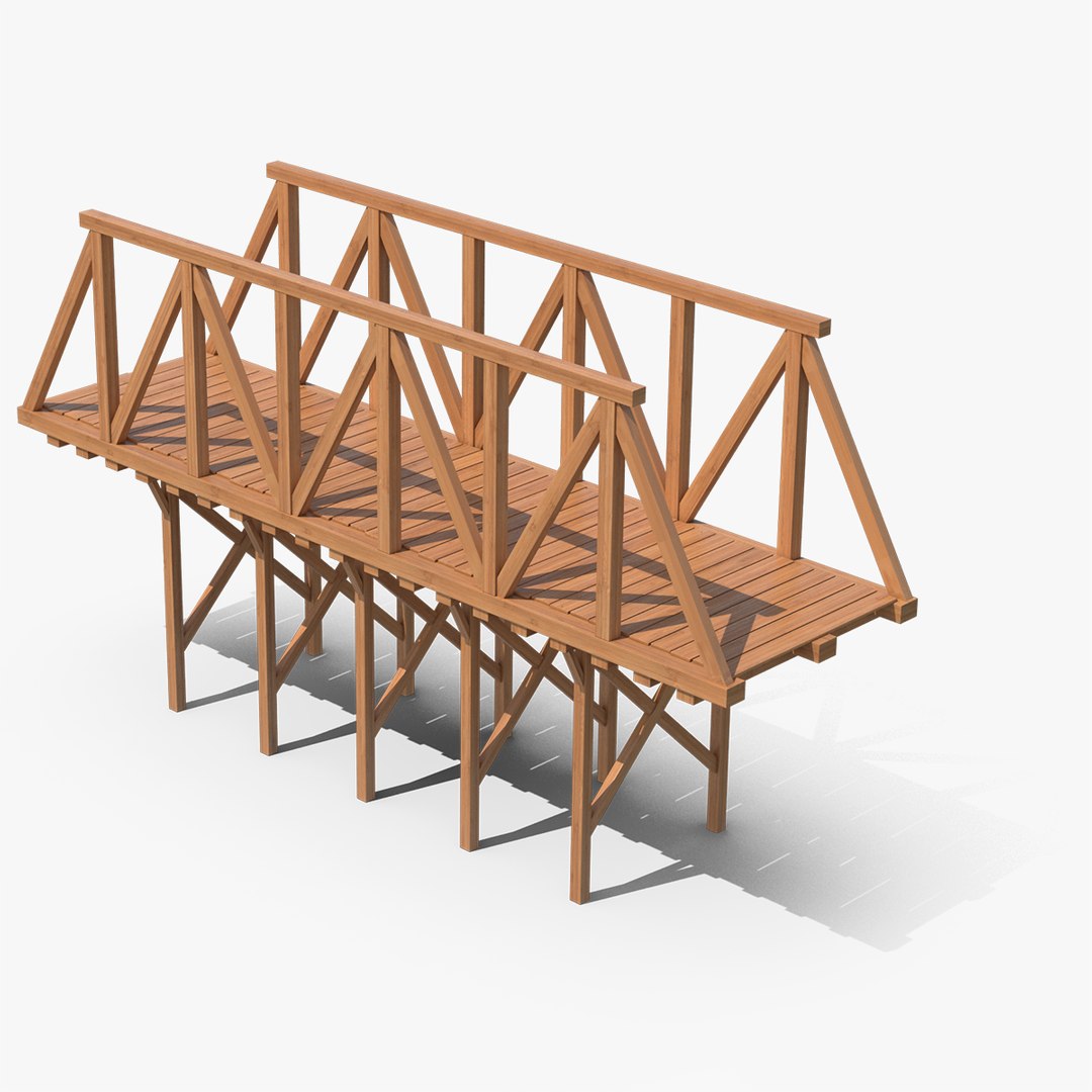 Wooden Bridge 3D model - TurboSquid 2057455