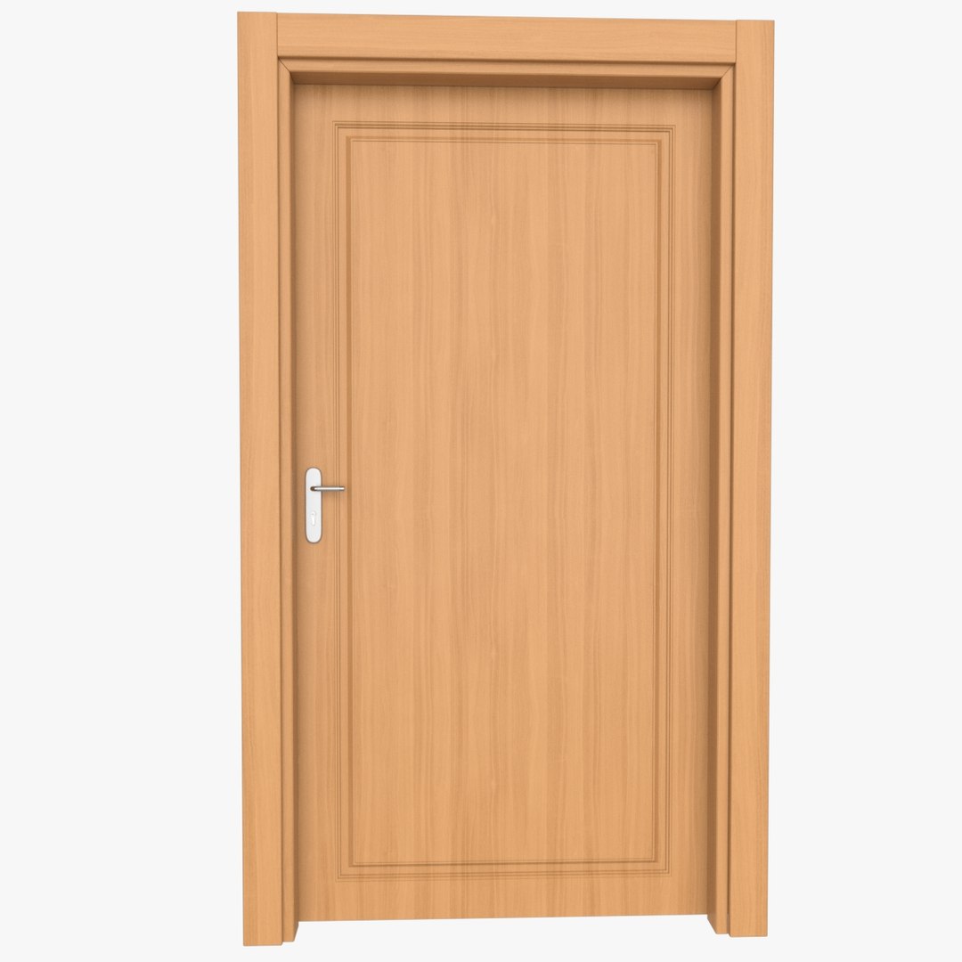 door realistic open obj