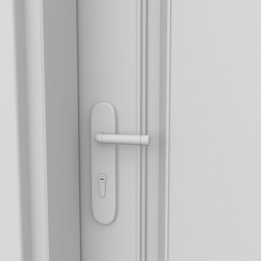 Door Realistic Open Obj
