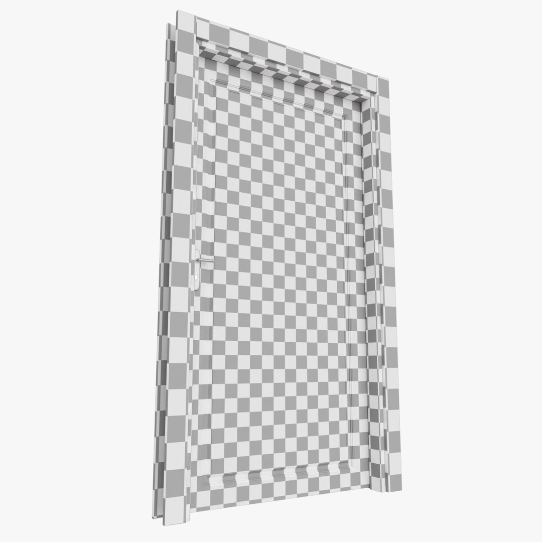 door realistic open obj