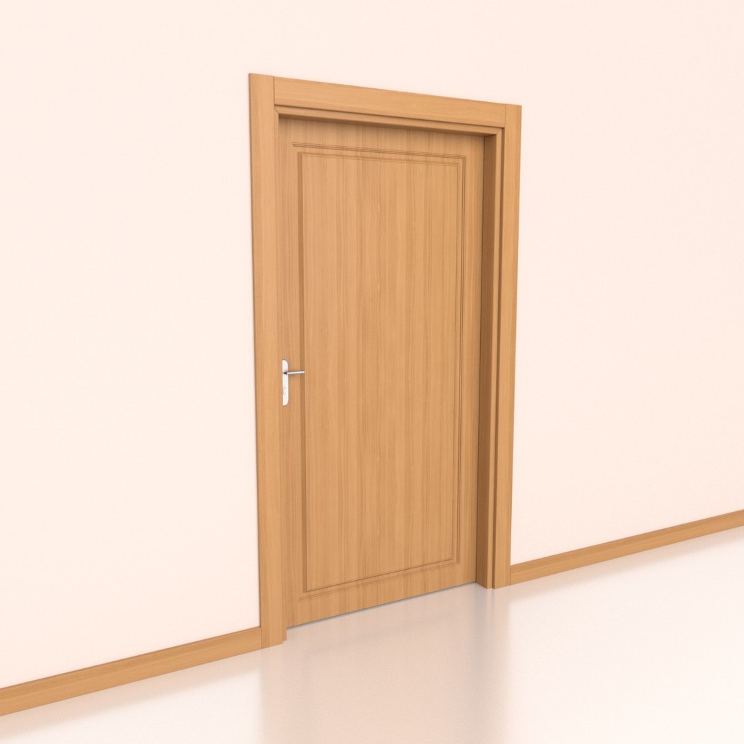Door Realistic Open Obj
