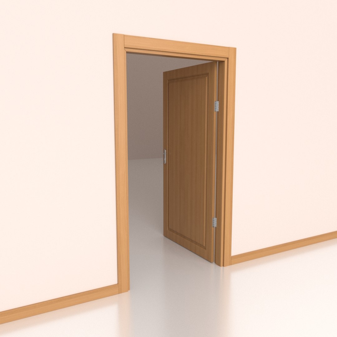 Door Realistic Open Obj