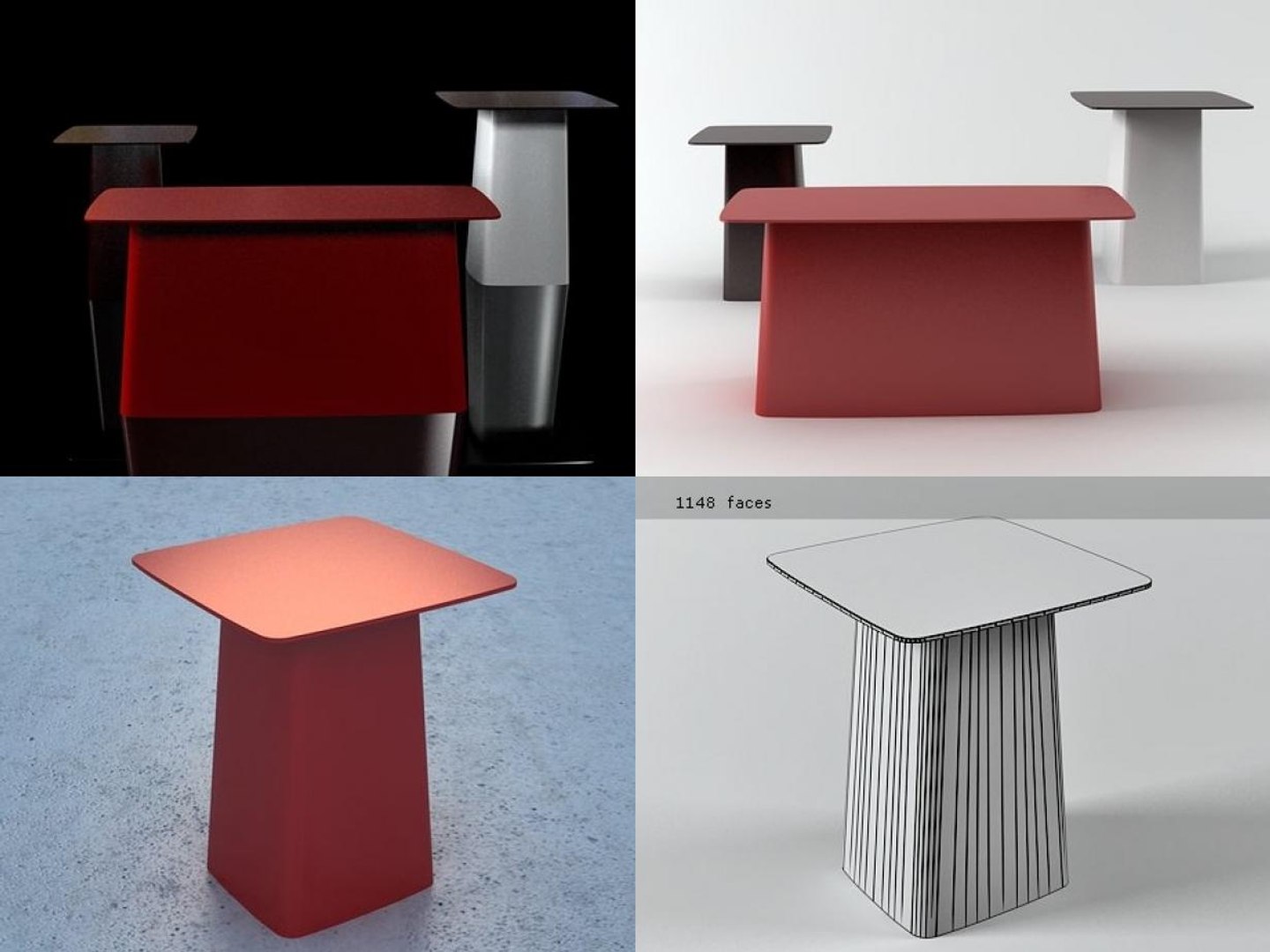 3D Model Metal Table Small - TurboSquid 1185067