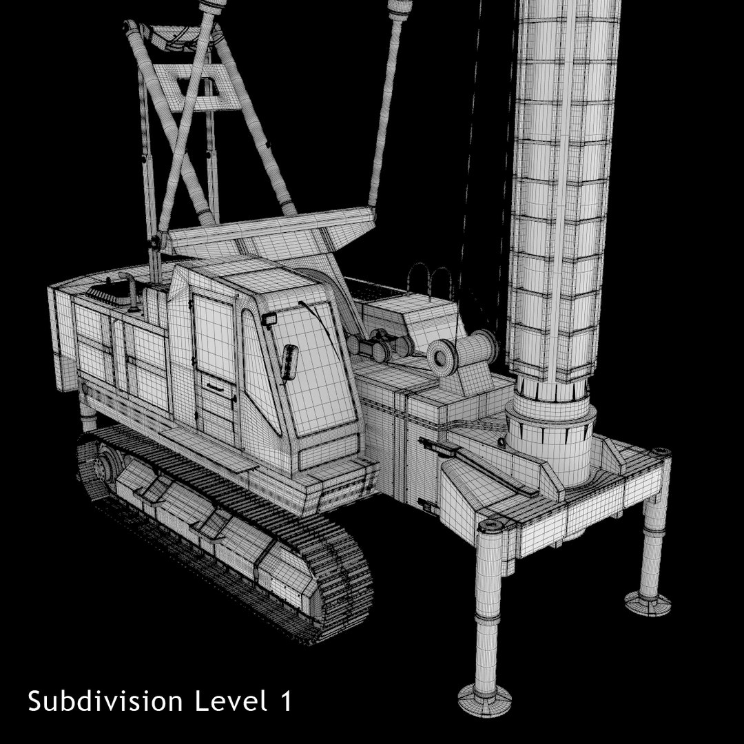 Pile Driver 3d Model