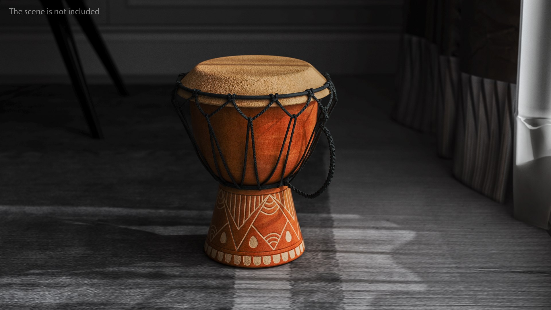 Ornate African Djembe Drum 3D Model - TurboSquid 2037566